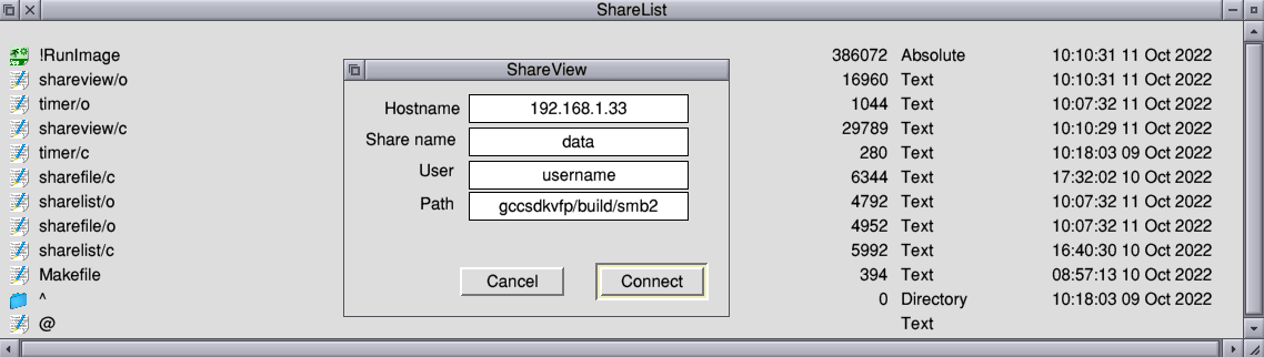 RISC OS Open: Accessing smb v2 and v3 shares with ShareView